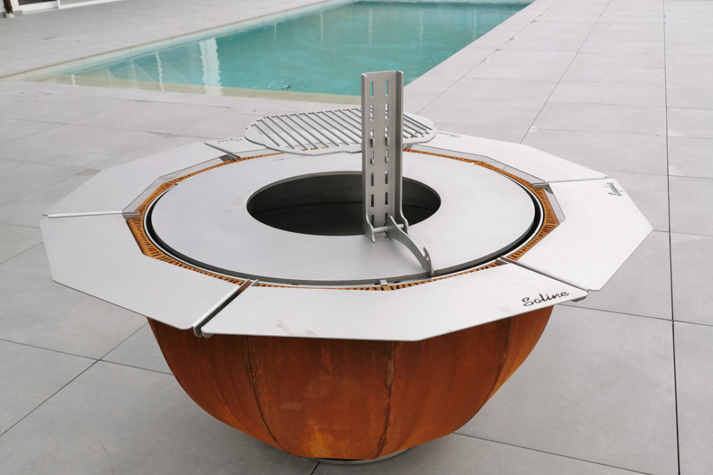 Plancha brasero inox artisanal suisse - Damien Rais